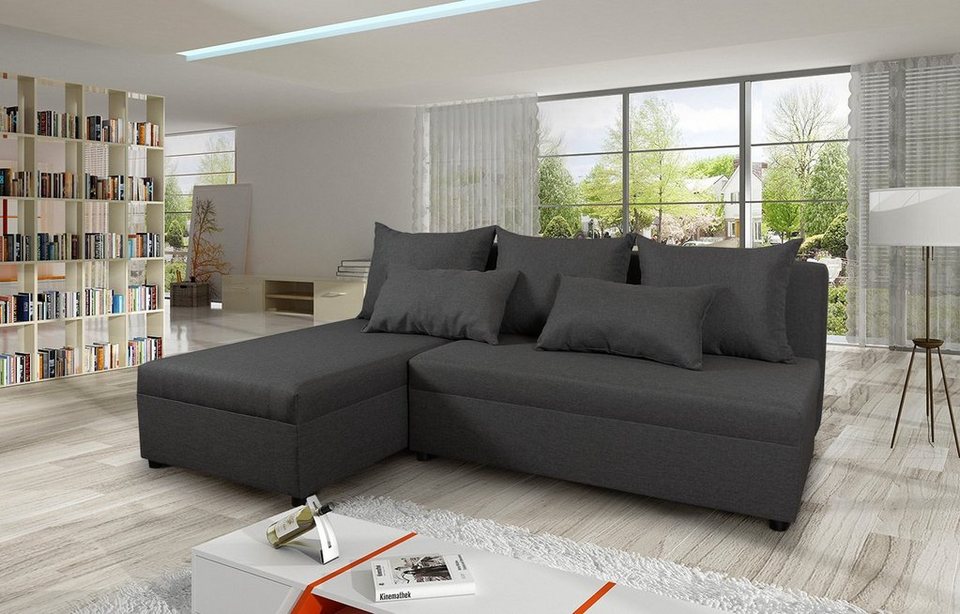 Sofnet Ecksofa Pono Mit Schlaffunktion Und Bettkasten L Form Couch